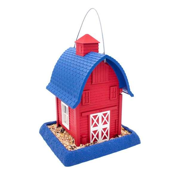 North States Red/Blue Plastic Hanging/post-mount Squirrel-resistant ...