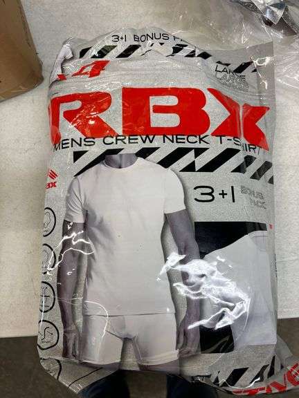 RBX men s crew neck t-shirts 4 pack size large - Matthews Auctioneers