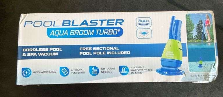 Pool Blaster Aqua Broom Turbo Rechargeable Pool and Hot Tub Vacuum for ...