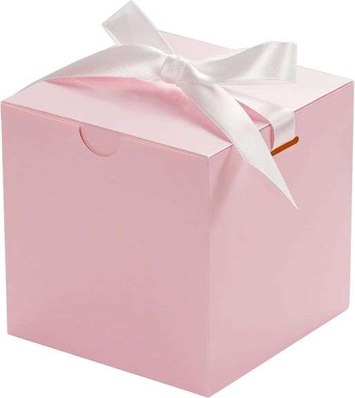 UnicoPak 4x4x4 Inches Pink Gift Boxes 50 PCs, Favor Boxes, Small Gift ...