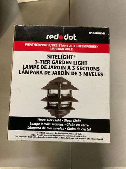 75-Watt Line Voltage Bronze Path Light 3-Tier Outdoor Weatherproof ...