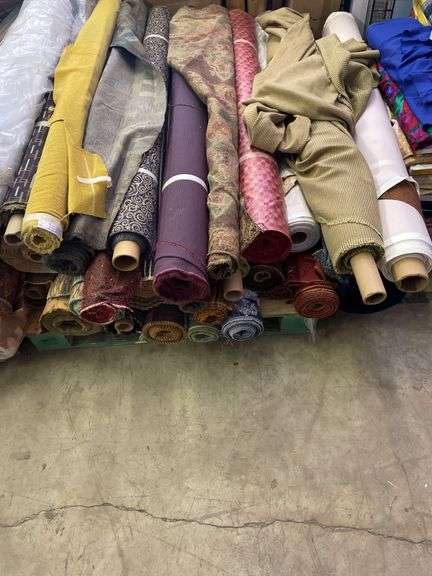 Pallet Of Rolls Of Assorted Fabric - Matthews Auctioneers