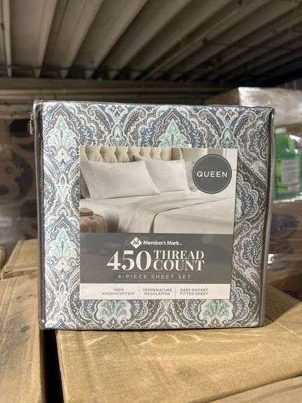 Members Mark Queen 4pc Sheet Set - Matthews Auctioneers