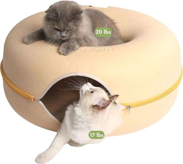 Peekaboo Cat Cave for Multiple & Large Cats Up to 30 Lbs, Scratch ...