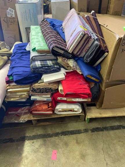 Pallet Of Assorted Bolts Of Fabric - Matthews Auctioneers