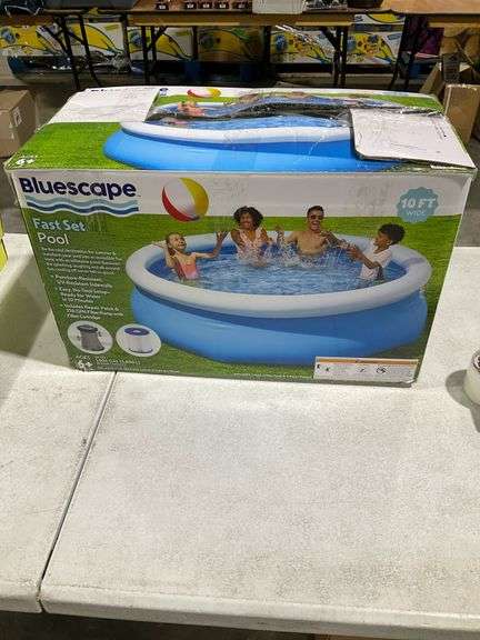 10 foot wide bluescape fast set pool - Matthews Auctioneers