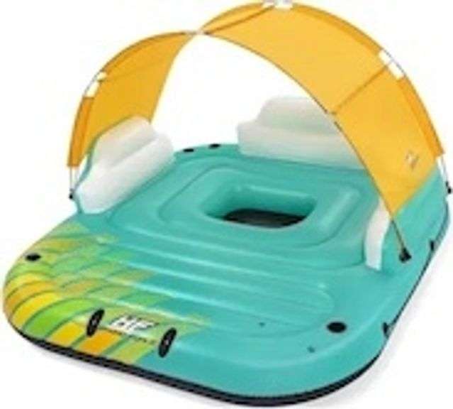 Bestway Hydro-Force 9 6 Sunny Lounge 5-Person Inflatable Island Pool ...