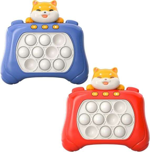 Bennol 2 Pack Light Up Fast Push Bubble Game, Pop Fidget Toys Handheld ...