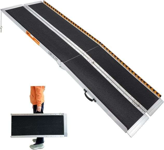 LEMNISCATE Wheelchair Ramp,7FT Ramps for Wheelchairs for Home,Non-Skid Threshold Ramp for ...