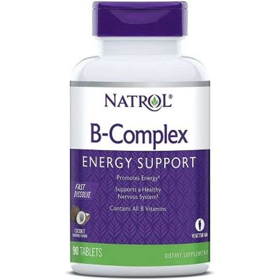(2) Natrol Vitamin B Complex Fast Dissolving Tablet - Coconut 90ct ...