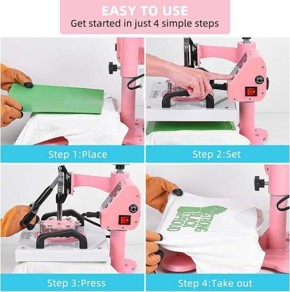 12" x 10" Heat Press Machine, Lya Vinyl High Pressure Heat Press ...