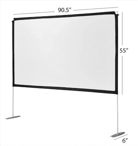 onn. 100" Portable Indoor/Outdoor 16:9 Theater Projection Screen ...