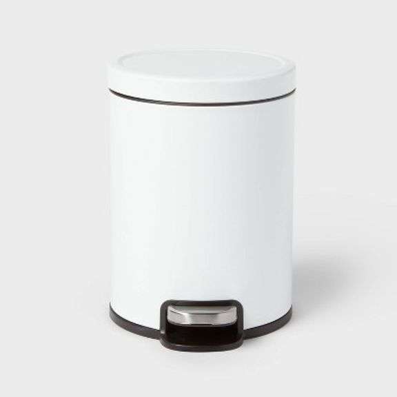5L Round Step Trash Can White - Brightroom - Matthews Auctioneers