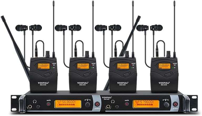 IEM2050 Wireless in-Ear Monitor System UHF PLL 540-580MHZ Dual Channel ...