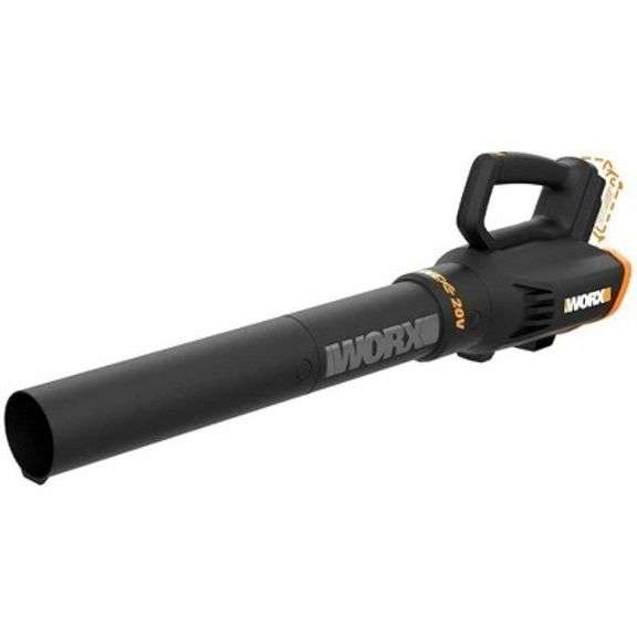 Worx WG547.9 Cordless TURBINE20V Blower, 75 mph, 360 cfm, Axial Fan ...