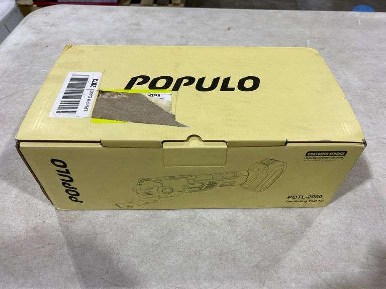 POPULO 20V Cordless Oscillating Tool Kits, 22000 OPM, 4.5 Angle, 27 ...