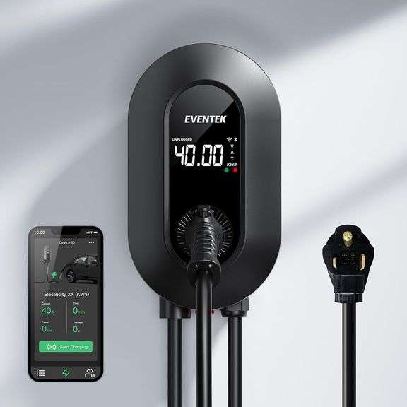 EVENTEK Level 2 EV Charger, 40 Amp Home Electric Vehicle Charger, NEMA ...