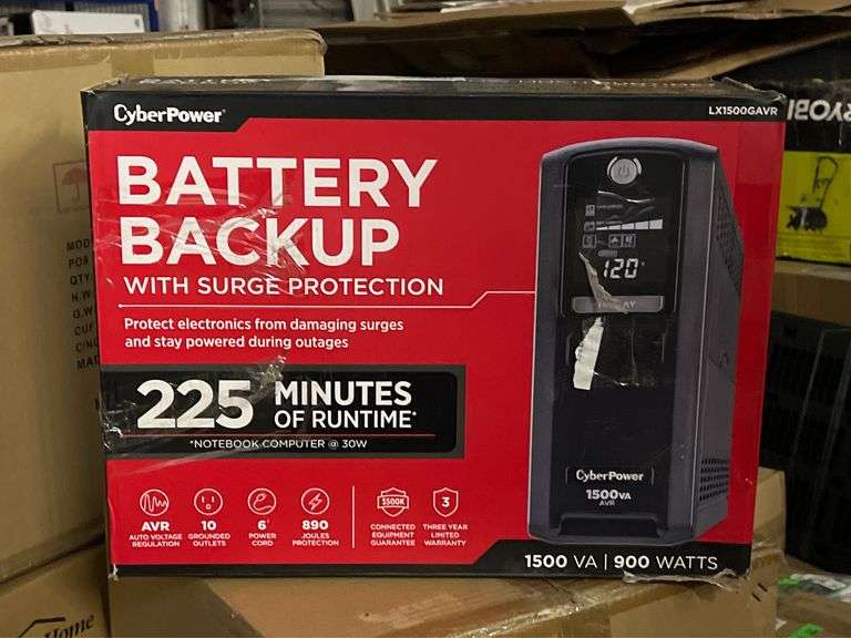 Cyber Power 900 watt Battery Backup - Matthews Auctioneers
