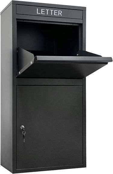 Feliluke Package Delivery Box for Porch, Super Large Steel Freestanding ...