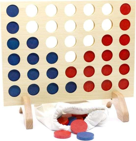 BSIRI Wooden Connect a Row in 4 - Board Games Kids Outdoor Toys Home ...
