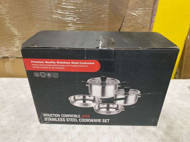 Induction Compatible 6PCS Stainless Steel Cookware Set - Matthews ...