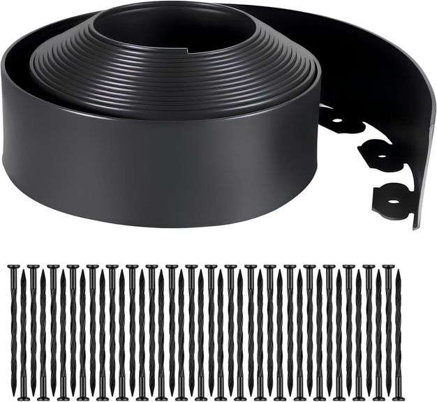 Landscape Edging No Dig - Garden Fence Edging 33FT with 30 Spikes 4 ...