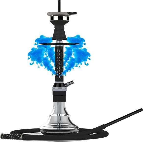 Hookah Set with Everything - 20" Black Aluminum Shisha Hookah Set ...