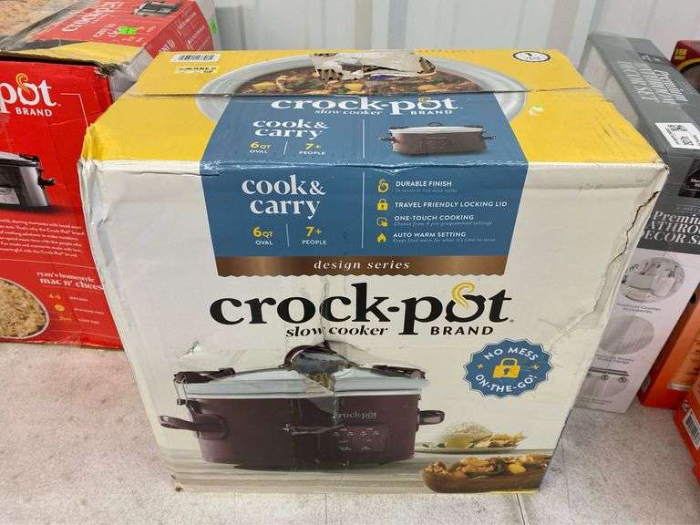Crock-Pot 6qt Cook & Carry Programmable Slow Cooker Ceramic Lambrusco ...