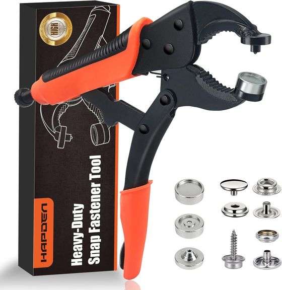 Heavy Duty Snap Fastener Tool Adjustable Snap Setter Tool Includes 40 ...