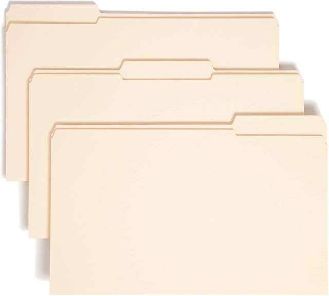 Smead Heavyweight File Folders, 1/3 Cut Tab, 1-1/2-Inch Expansion ...