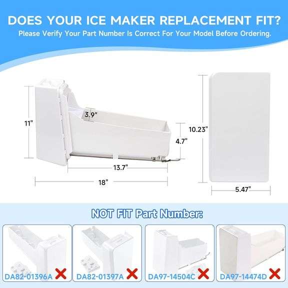 Upgraded DA97-14474C DA97-14474A Ice Bucket Ice Tray Assembly ...