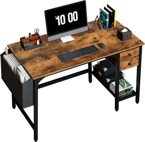 Lufeiya Computer Desk with Drawers - 40 Inch Work Small Desk for ...