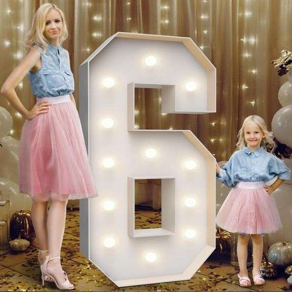 4FT Marquee light up number 6 - Matthews Auctioneers