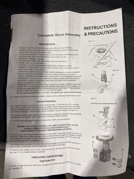 single bolted strut for unknown vehicle - Matthews Auctioneers
