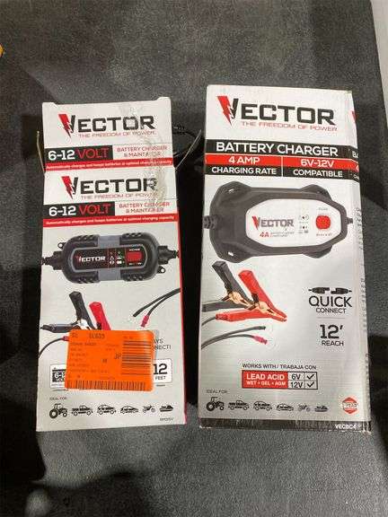 Group Lot of Vector Battery Chargers - Matthews Auctioneers