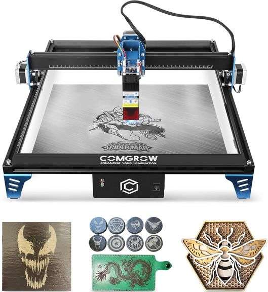 Comgrow Z1 Laser Engraver 10W Output Power, 24V Desktop 48W Laser ...