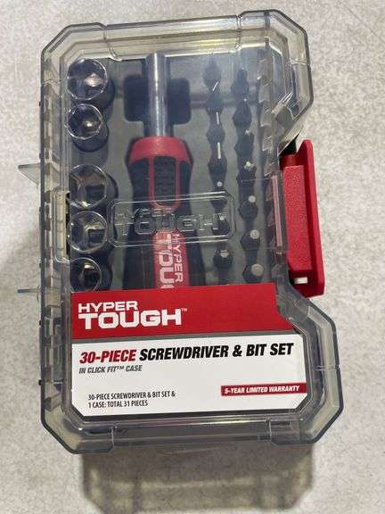 Hyper Tough 30-Piece Srewdriver & Bit Set - Matthews Auctioneers
