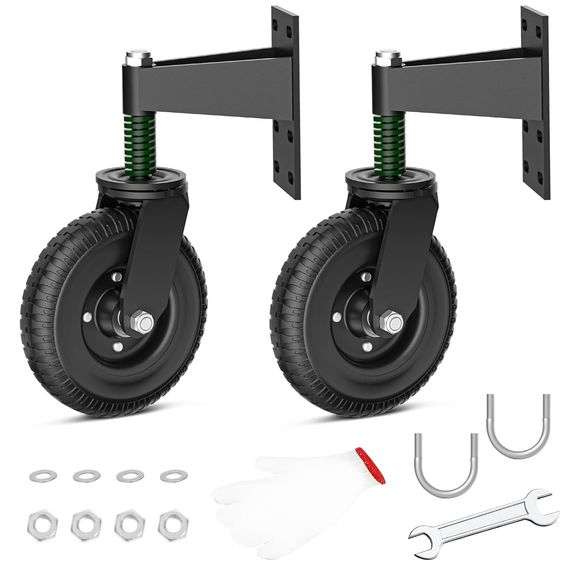 8 inch Heavy Duty Gate Wheels for Metal Tube Gates Fence Gates, 600lb ...