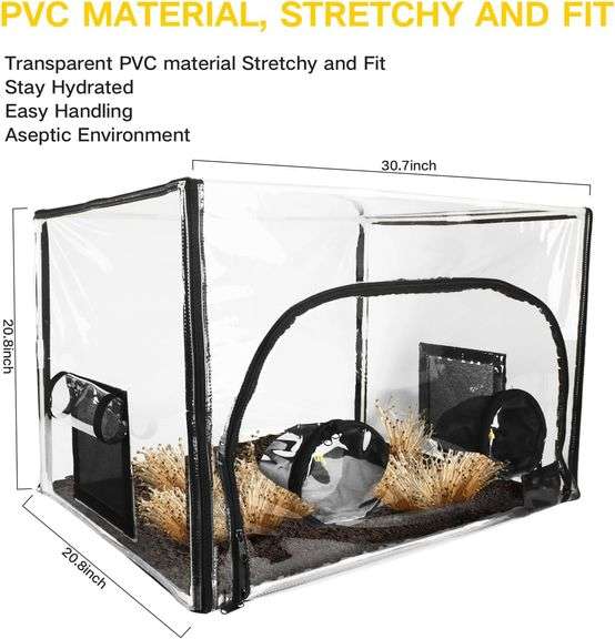 ACover Large Still Air Box Mushroom, Mushroom Grow Bag Kit Mycology ...