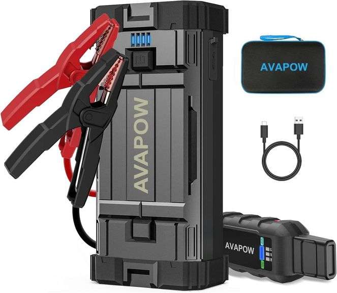 AVAPOW Jump Starter 2000A Peak Portable Battery Jump Starter for Car ...