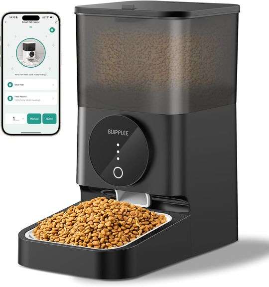 Automatic Dog Feeder, 4L Timed Cat Feeder 1-10 Meals Smart Small Breed ...