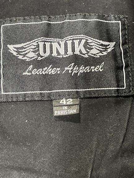 Unik Leather Vest With Patches - Matthews Auctioneers