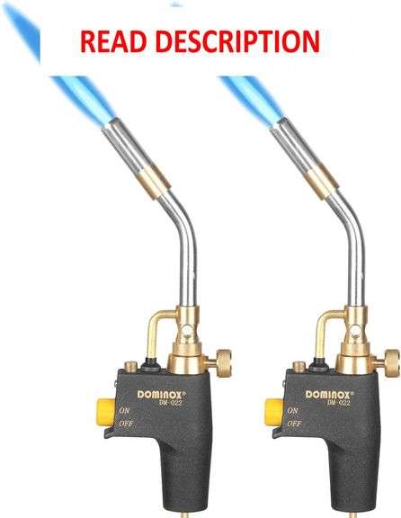 DOMINOX 2 Packs Propane Torch, High Intensity Torch Head Trigger Start ...