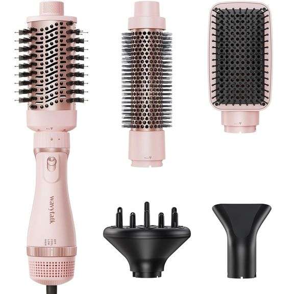 Wavytalk Hair Dryer Brush Kit, 5 in 1 Blow Dryer Brush with Oval ...