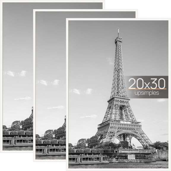 upsimples 20x30 Frame White 3 Pack, Poster Frames 20 x 30 for ...