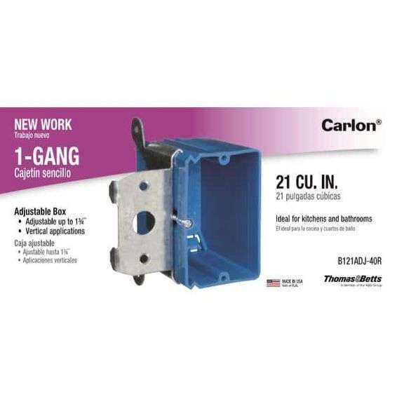 (12) 1-Gang 21 cu. In. New Work Non-Metallic Electrical Wall Box with ...