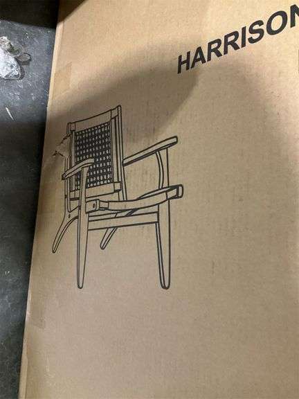 Harrison Hexagon Woven Rope Chair light grey natural - Matthews Auctioneers