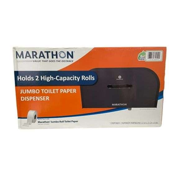 Marathon 2-Roll Jumbo Toilet Paper Dispenser, Black - Matthews Auctioneers