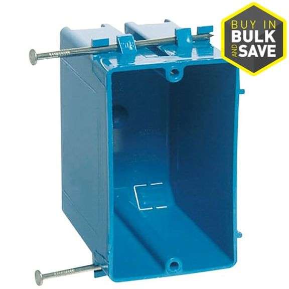 (20) CARLON 1-Gang Blue Plastic New Work Standard Switch/Outlet Wall ...