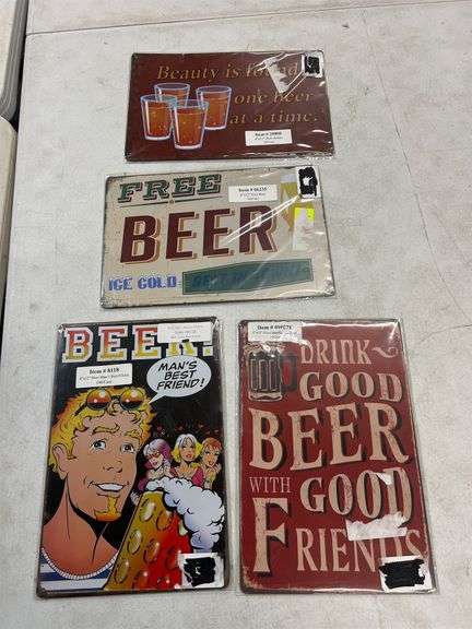 Lot of beer signs - Matthews Auctioneers
